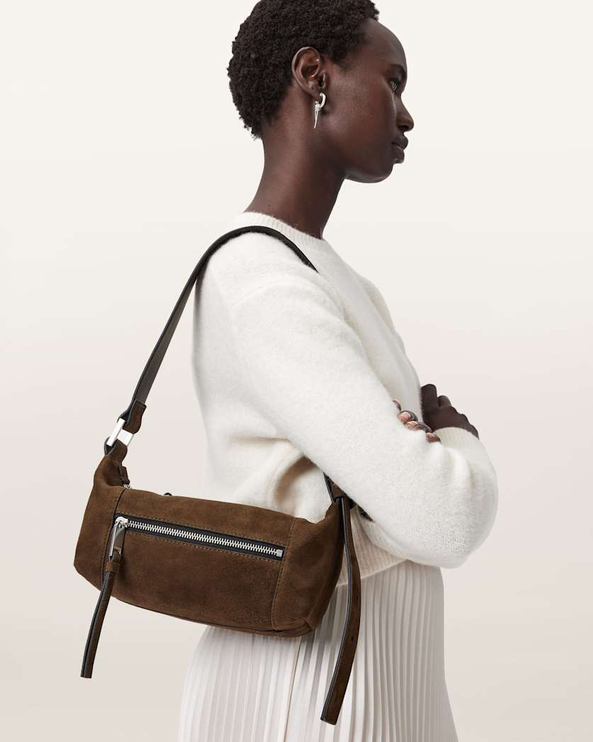 Vega Suede Mini Bag FANGO BROWN | ALLSAINTS